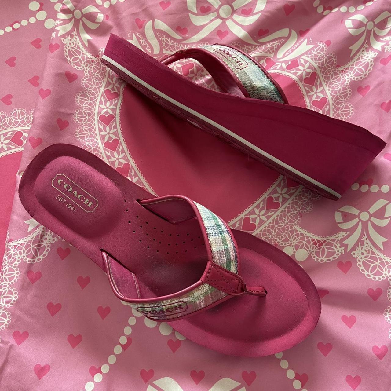 Hot pink coach platforms! These are super cute and... - Depop