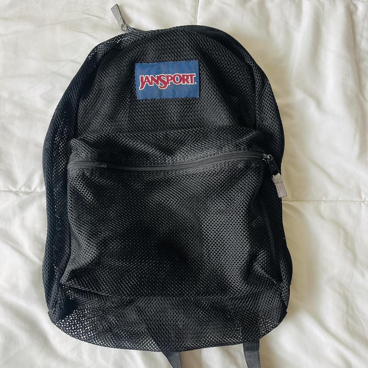 Black Mesh Jansport Backpack #Goth #Vampire #Witch... - Depop