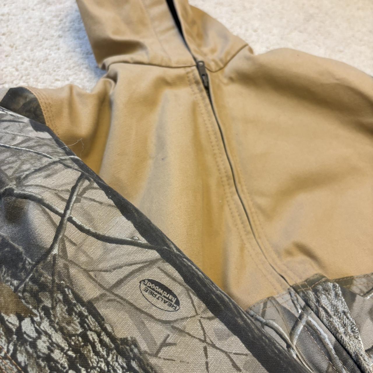 bass pro camo and tan full zip carhartt material -... | Depop