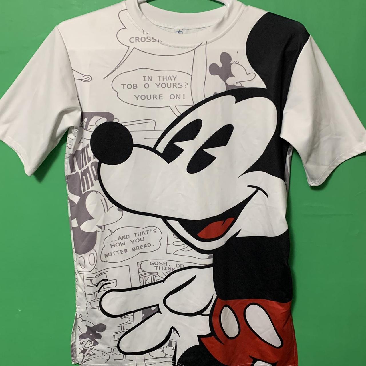 Mickey Mouse All Over Print Comic T-Shirt ALL SALES... - Depop
