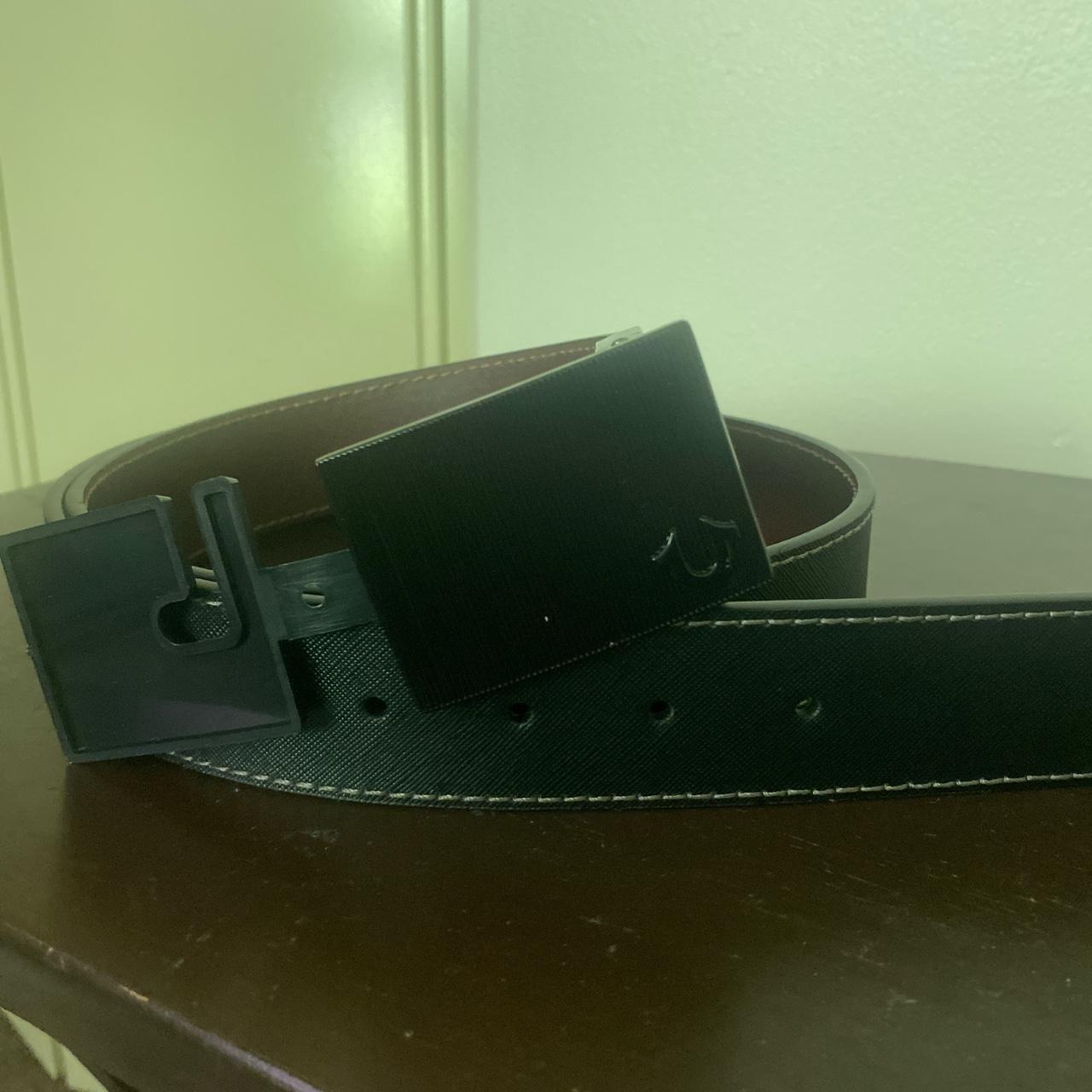 Black and brown True religion belt for men (42 inch... - Depop