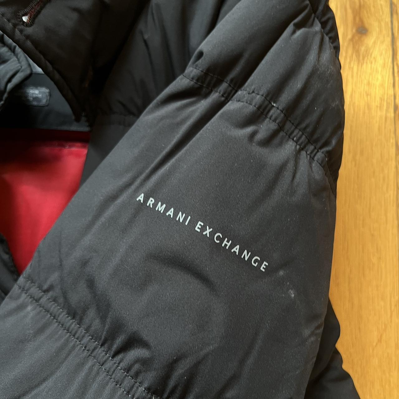 Armani Exchange Men's Black and Red Jacket | Depop