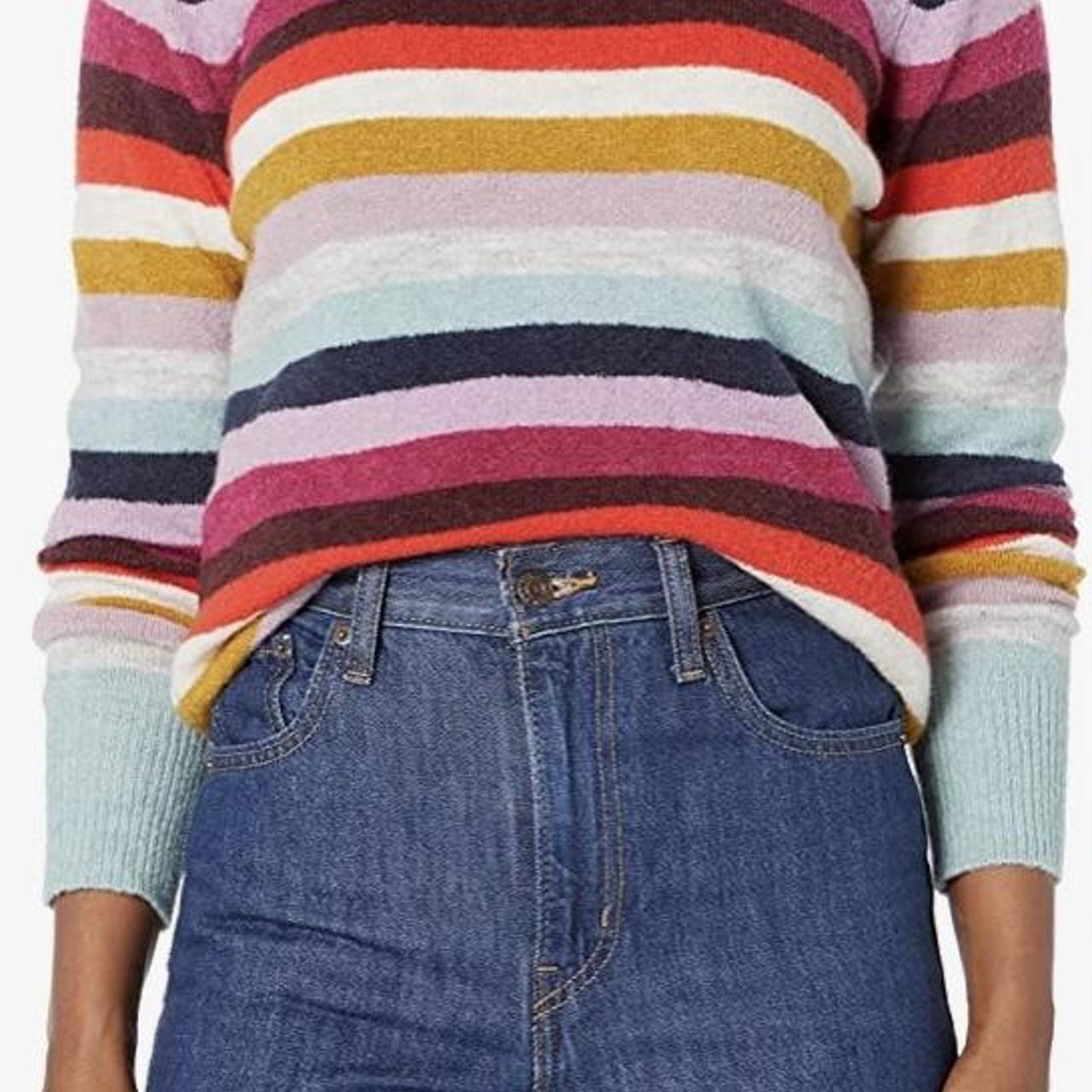 Joules Crew Neck Rainbow Sweater - Depop
