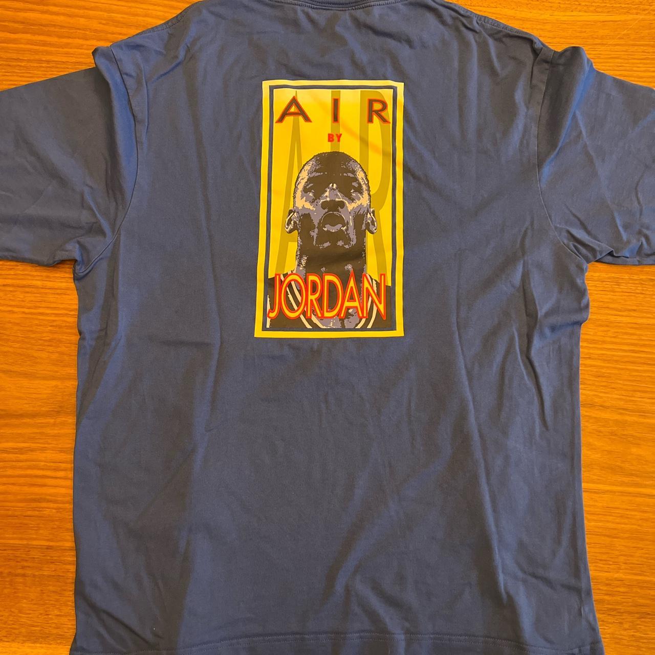 Royal Blue Air Jordan graphic T shirt. worn only a... - Depop