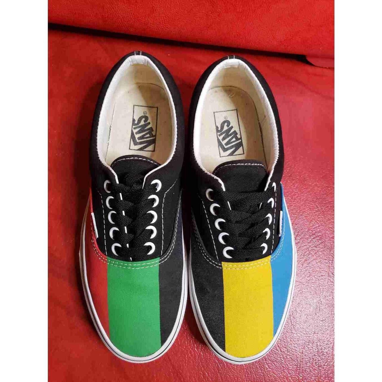 VANS Era Spirit Lace-Up Shoes. Rasta wide... - Depop
