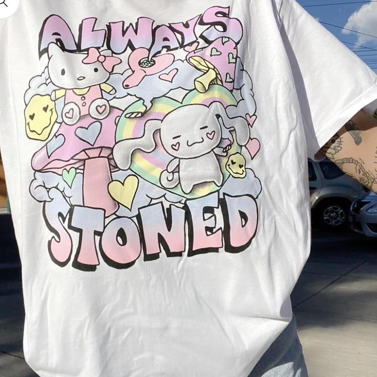 adorable oversized always stoned cozy tee!!... - Depop