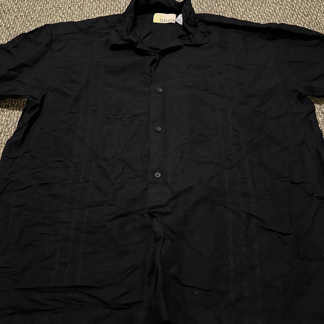 Nice button down/ button up cubavera black shirt in... - Depop