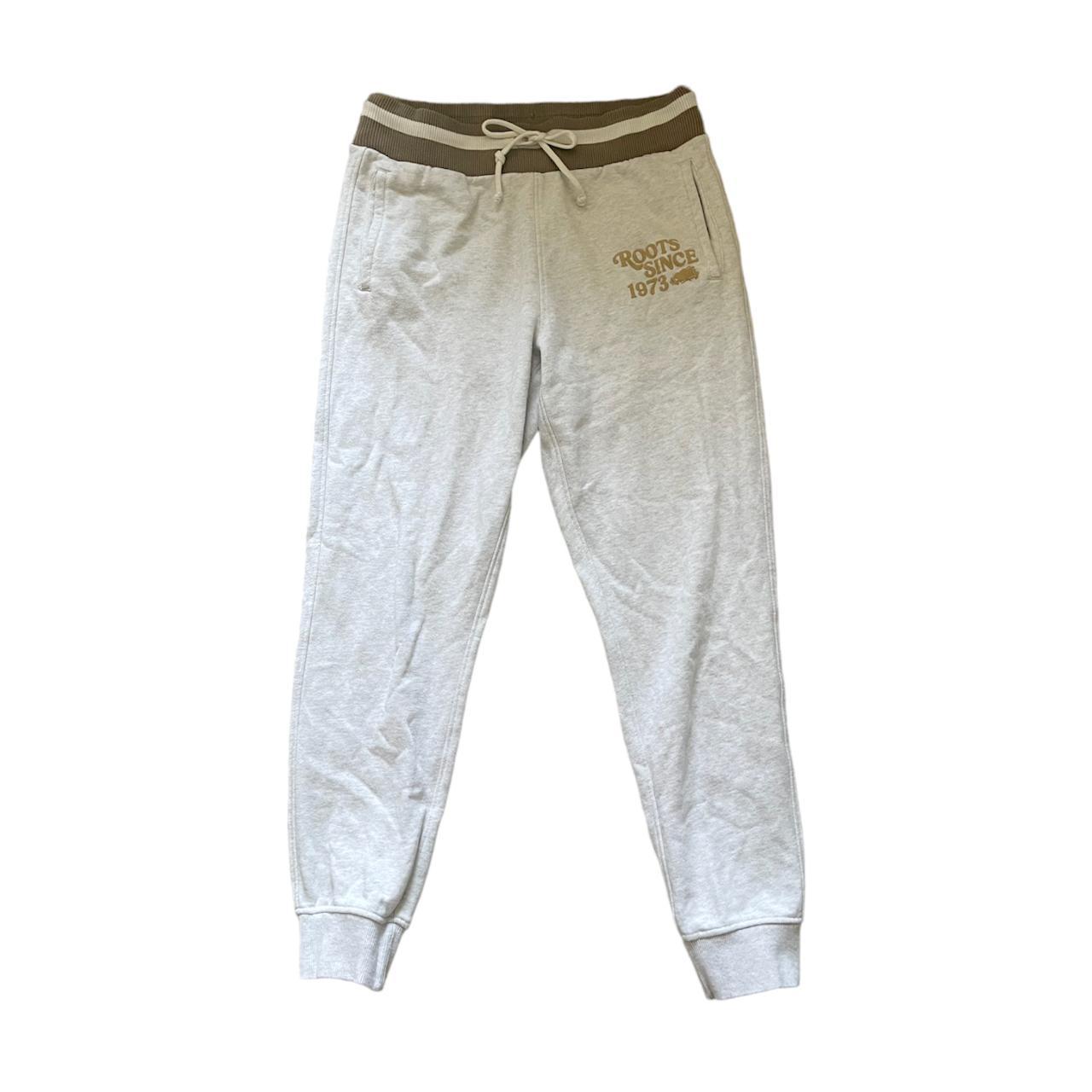 roots light grey joggers - great condition - size... - Depop