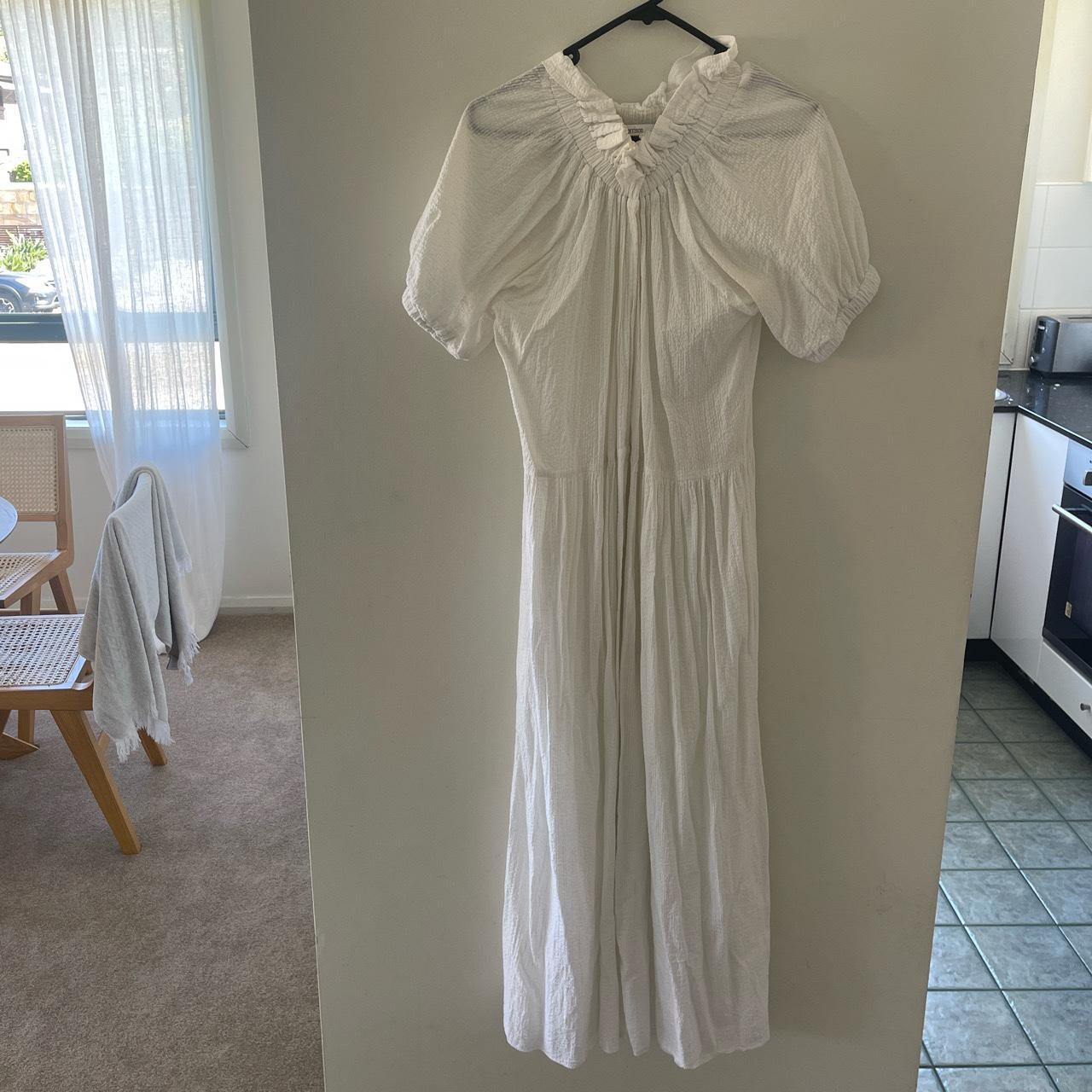 Morrison Dress Puff sleeves and detailed neck Size... - Depop