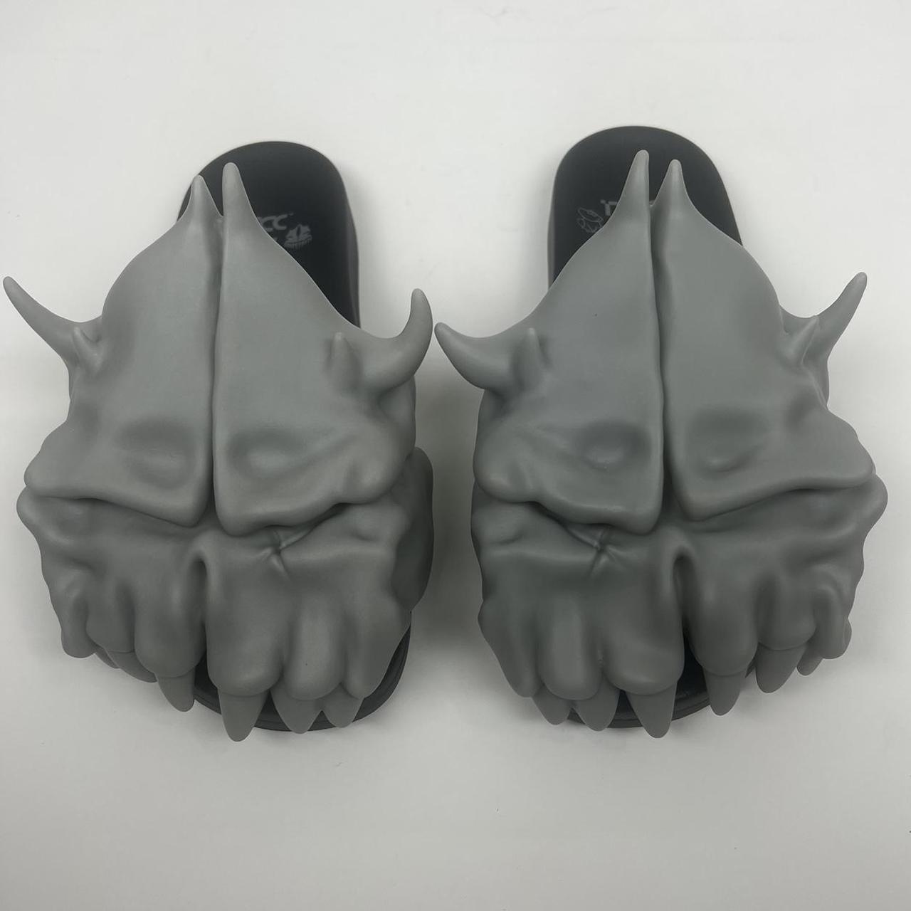flufflord 3d skull slippers new size 5.5m/7.5w has... - Depop