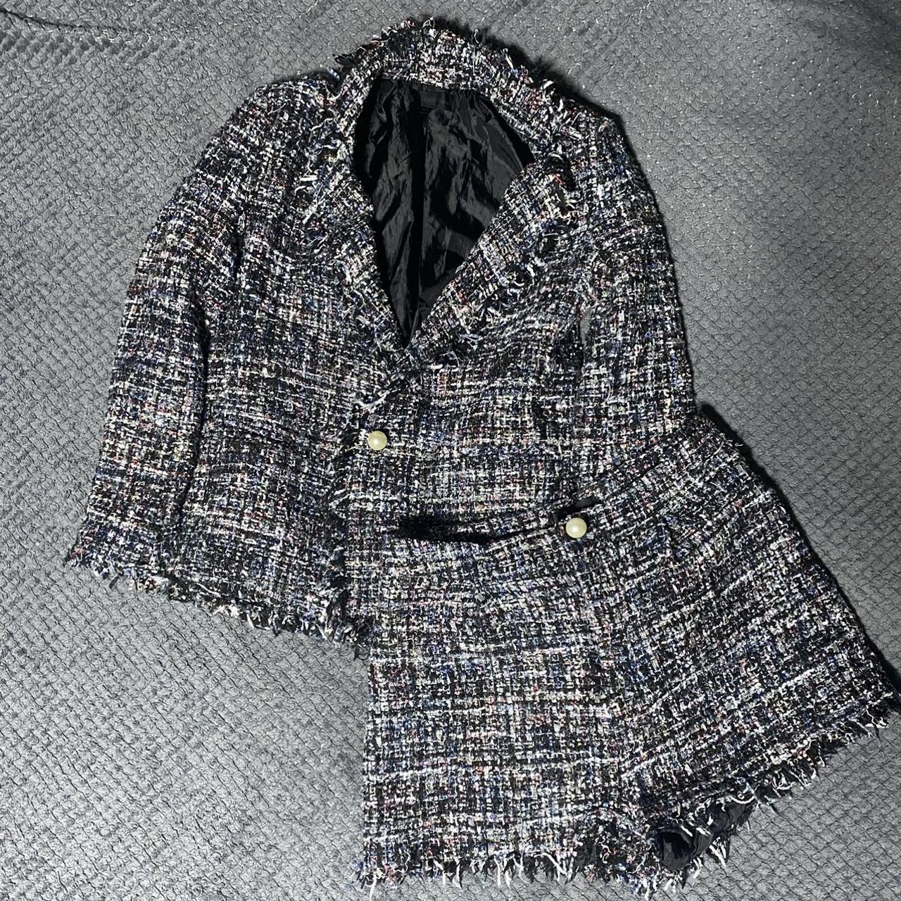 Tweed co-ord set, shorts and blazer. Size M #tweed... - Depop