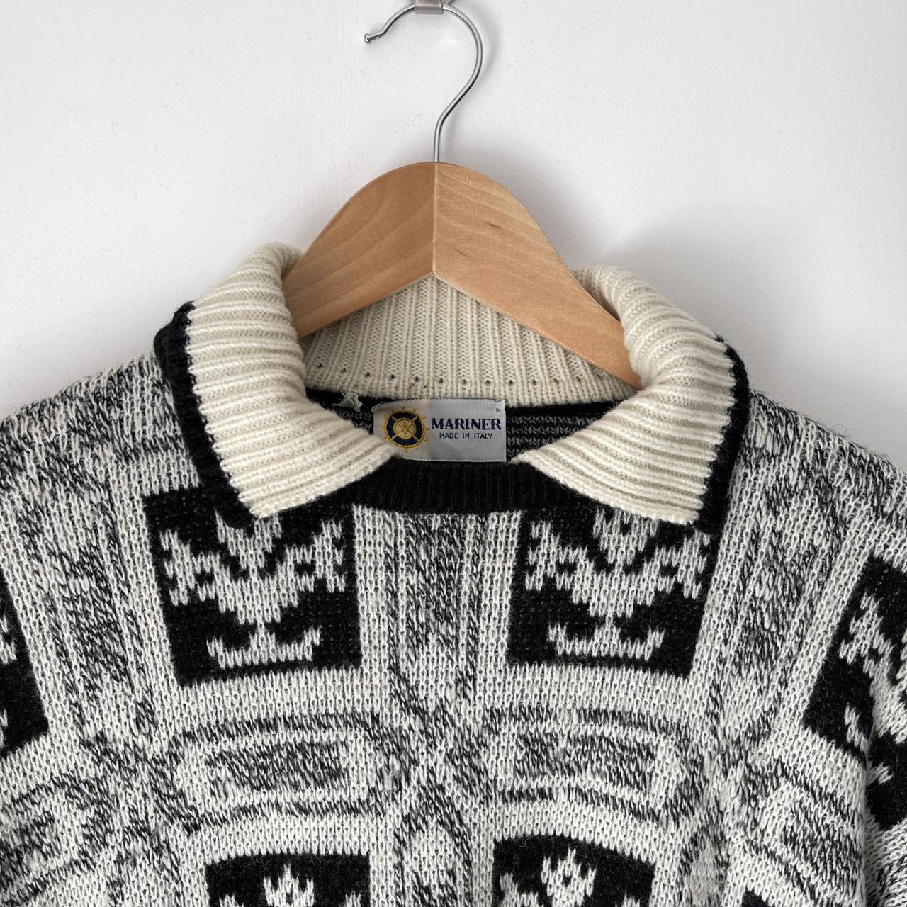 vintage collared jumper can be unisex fits UK10... - Depop