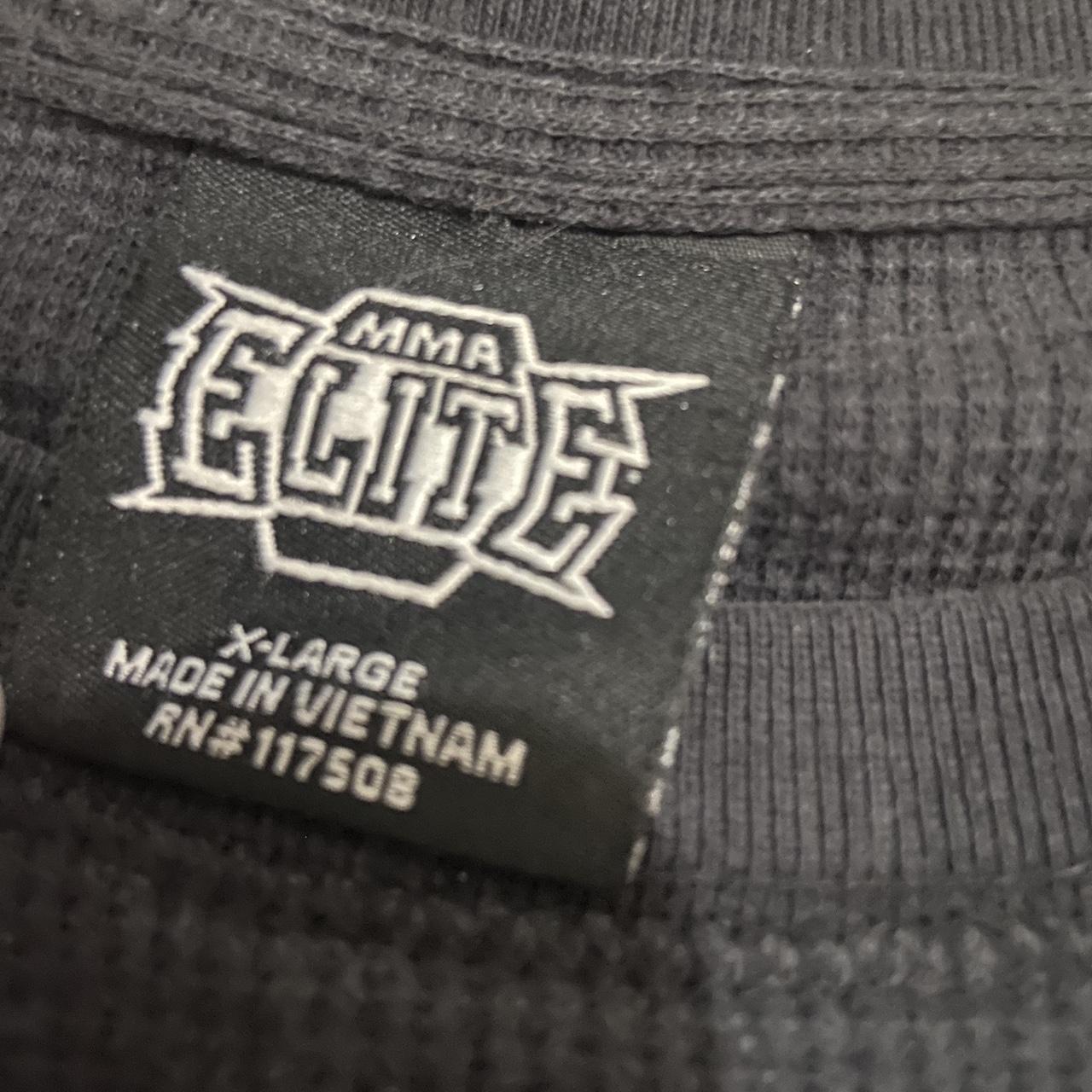 Black thermal mma elite top with silver skull in the... - Depop