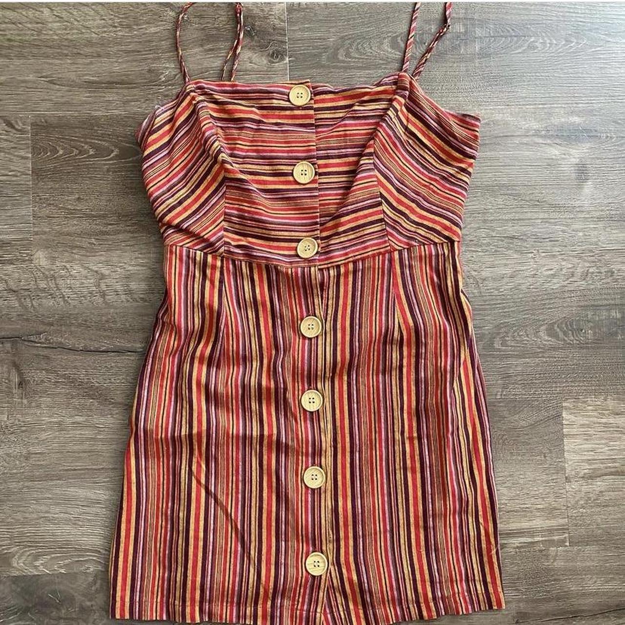 :: lush summer dress :: 🫶🏾🌷 - multicolored, stripped... - Depop