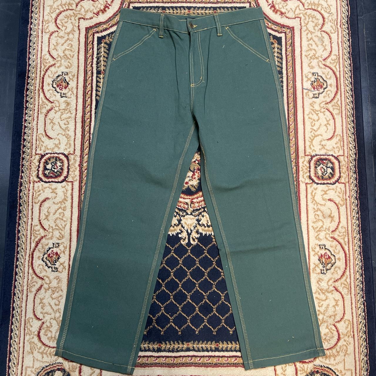 Passport digger work jeans olive green Brand... - Depop