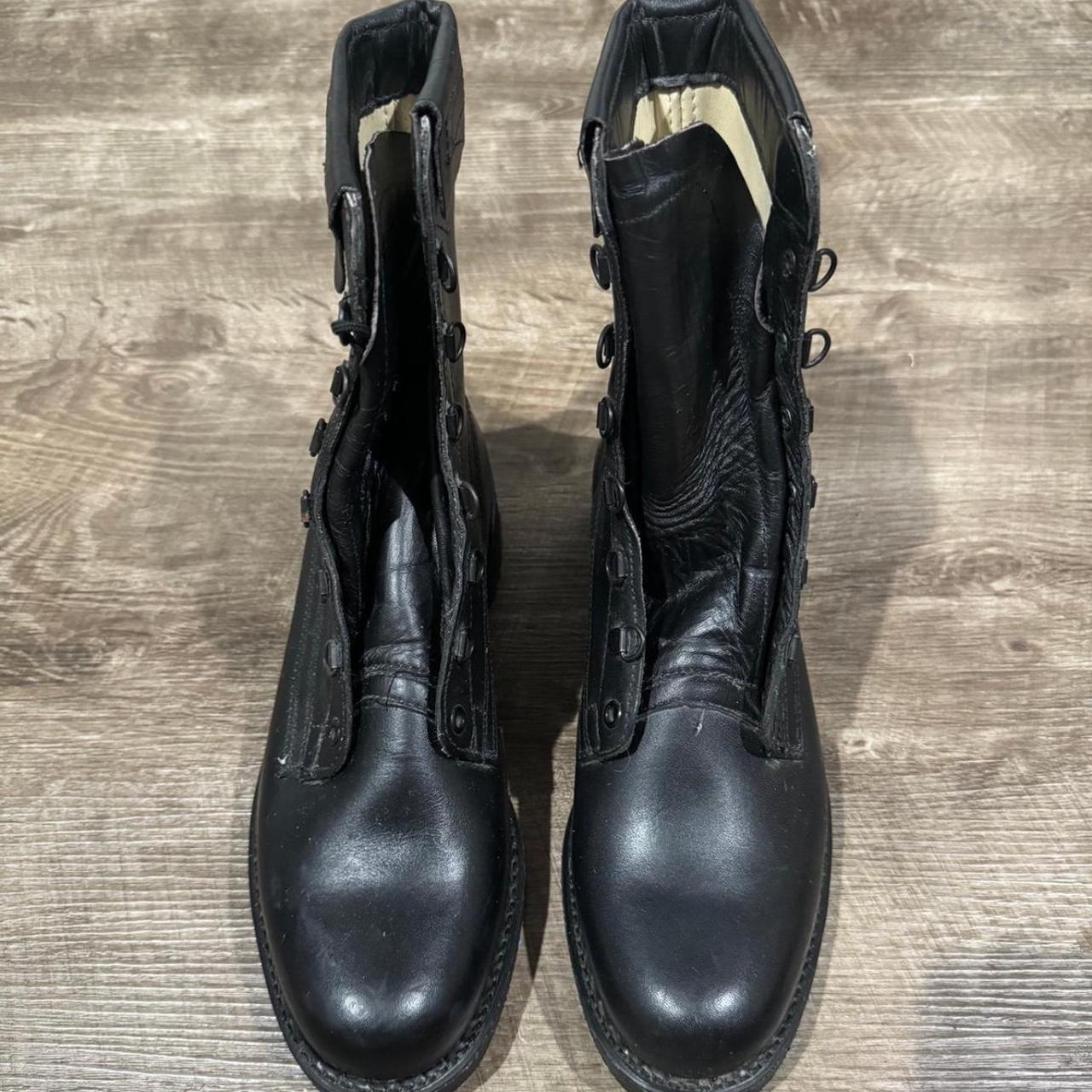 VINTAGE ADDISON SHOE COMPANY 1981 LEATHER COMBAT... | Depop