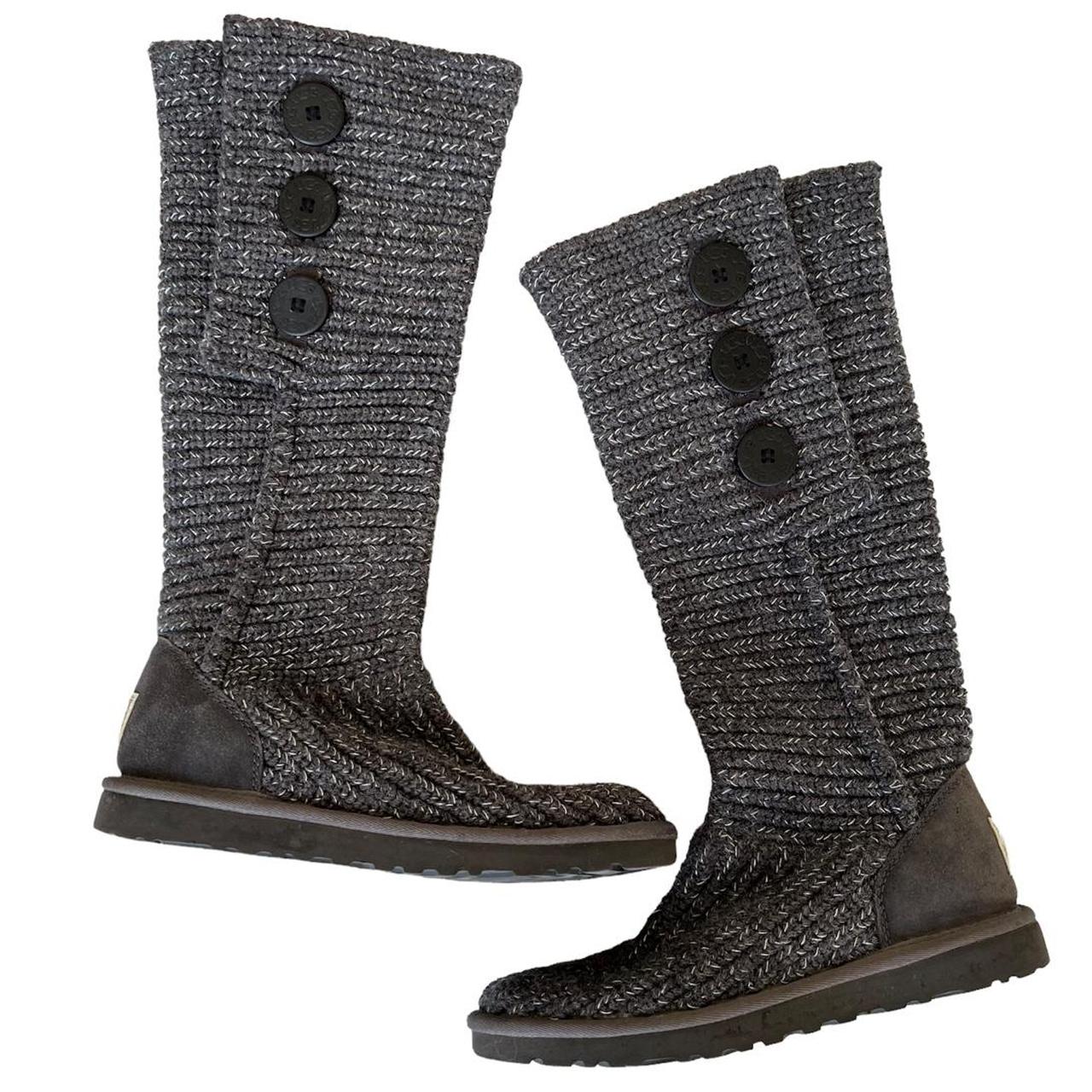 Y2K UGG CARDY CHUNKY CABLE KNIT BOOTS Chunky... - Depop