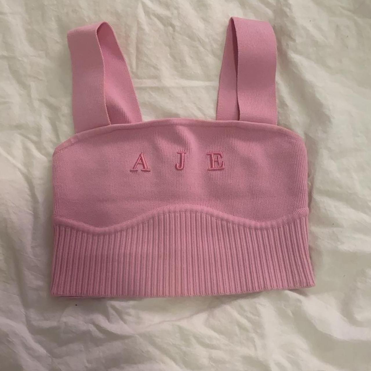 AJE Women’s Crop Top In Pink RRP: $120 Selling:... - Depop
