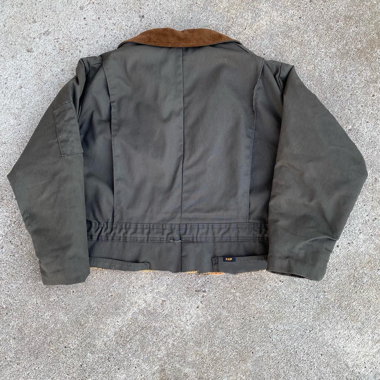 70’s Cropped Key Workwear Jacket Size L (P2P: 27” -... - Depop