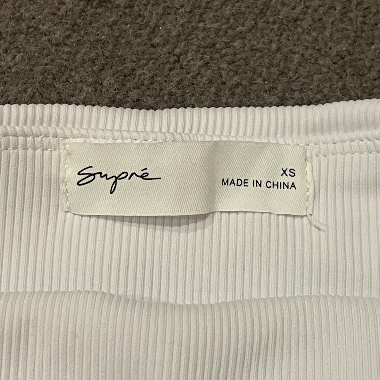 supre white top would fit size 6-8 never worn before - Depop