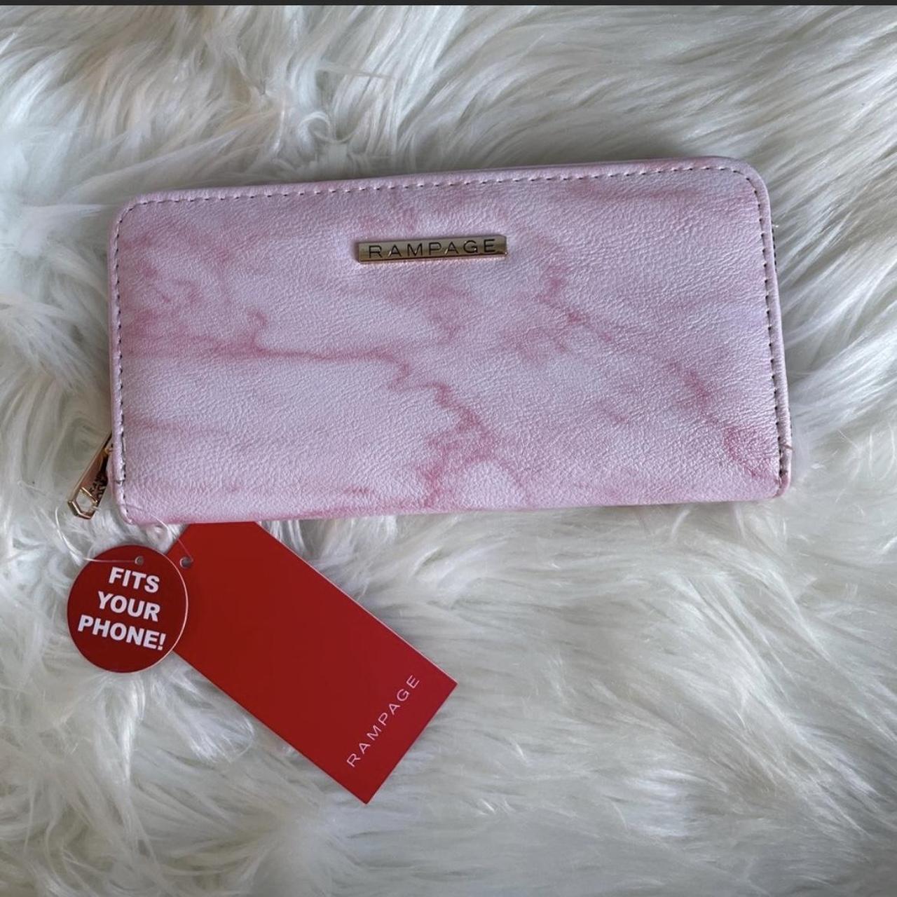 NWT rampage cotton Candy pink stoppered wallet as... - Depop