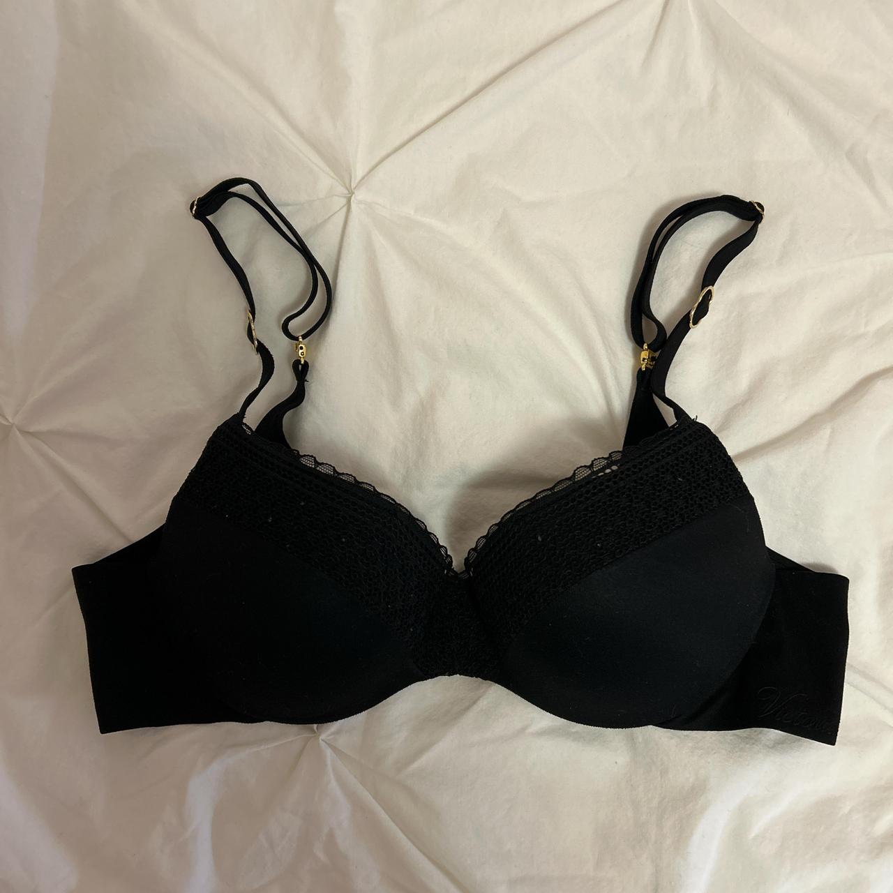 32A Victoria secret black demi lightly lined bra... - Depop