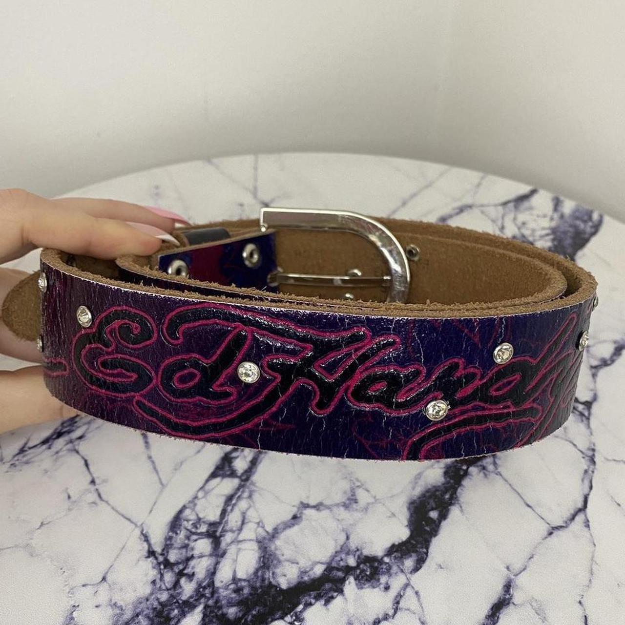 Authentic Ed Hardy belt 💜 Vintage early 2000s... - Depop
