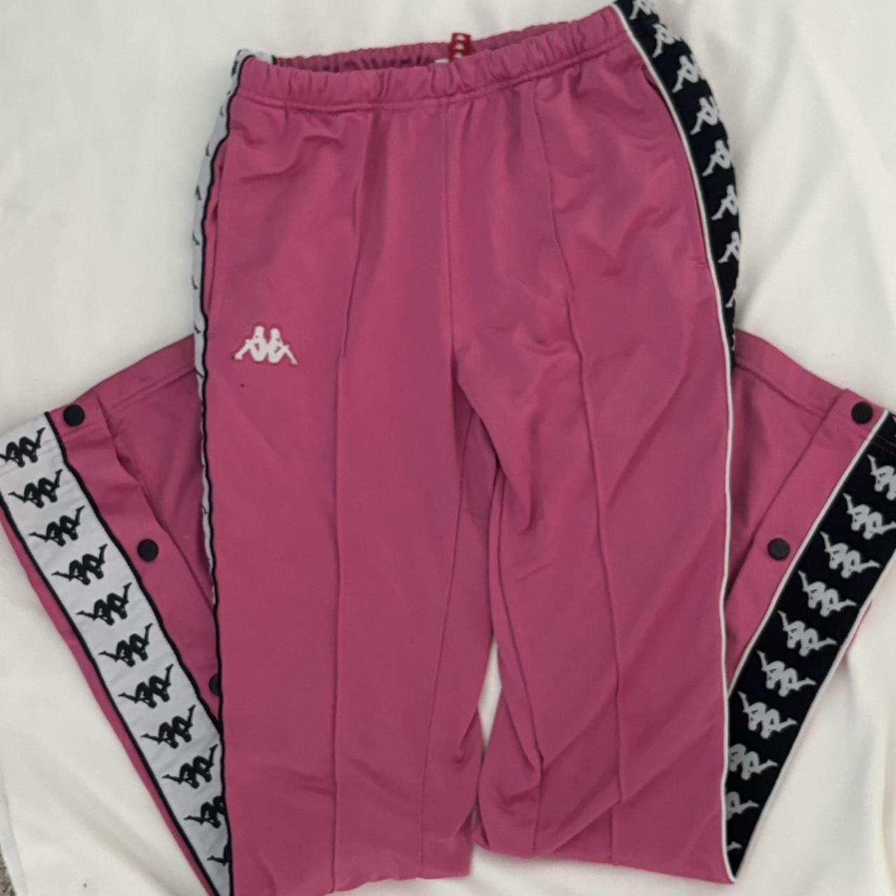 Pink kappa sweatpants no longer fit perfect for a... - Depop