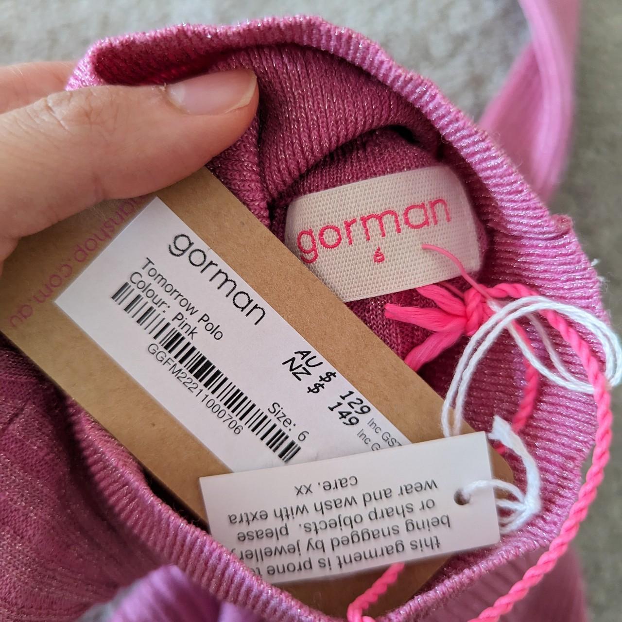 Gorman tomorrow polo Pink glitter knit Size 6 A very... - Depop