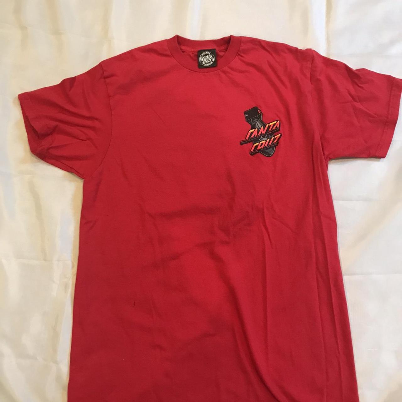 Santa Cruz Red t-shirt med, has small hole on the... - Depop