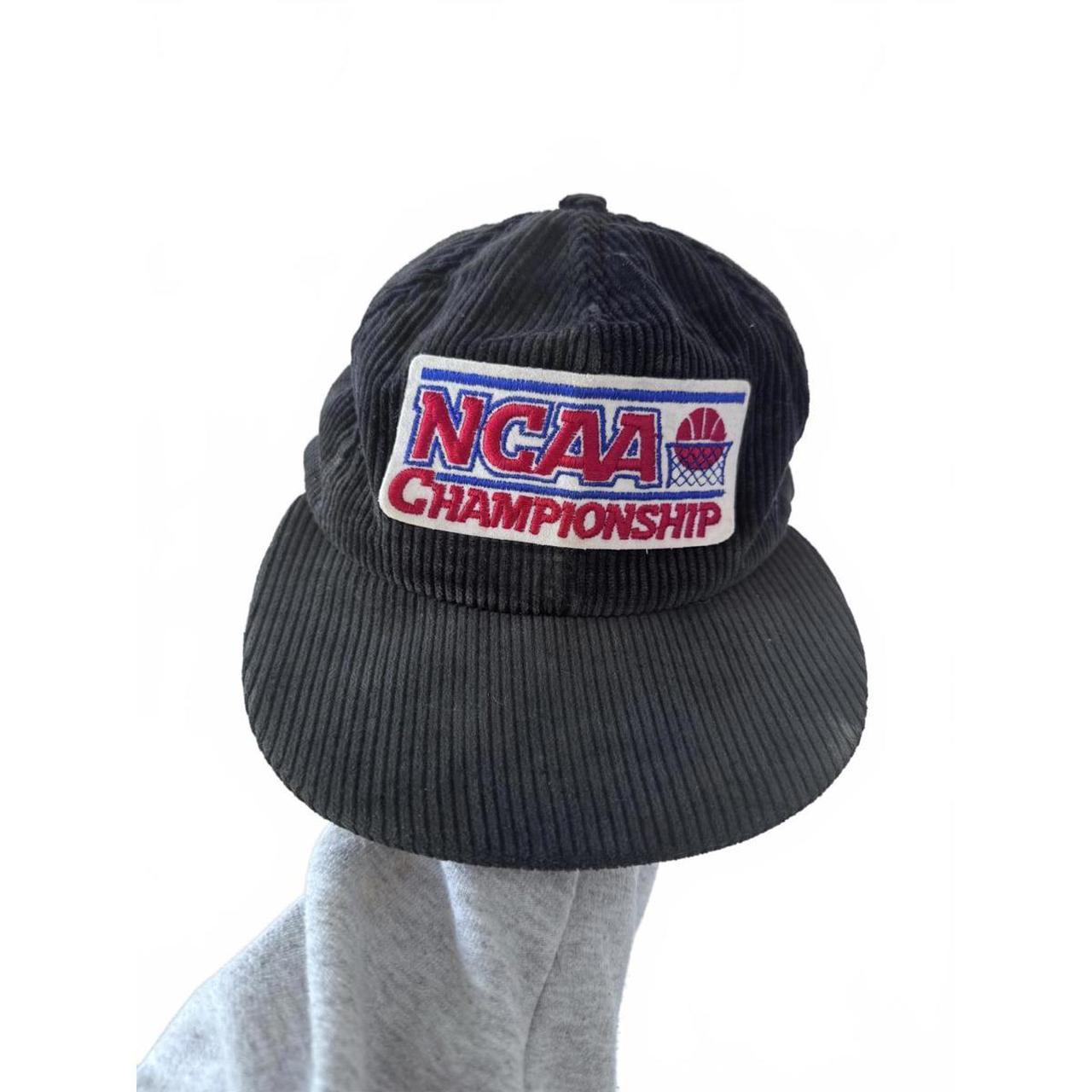 Vintage NCAA Championship Corduroy Snapback Hat... | Depop