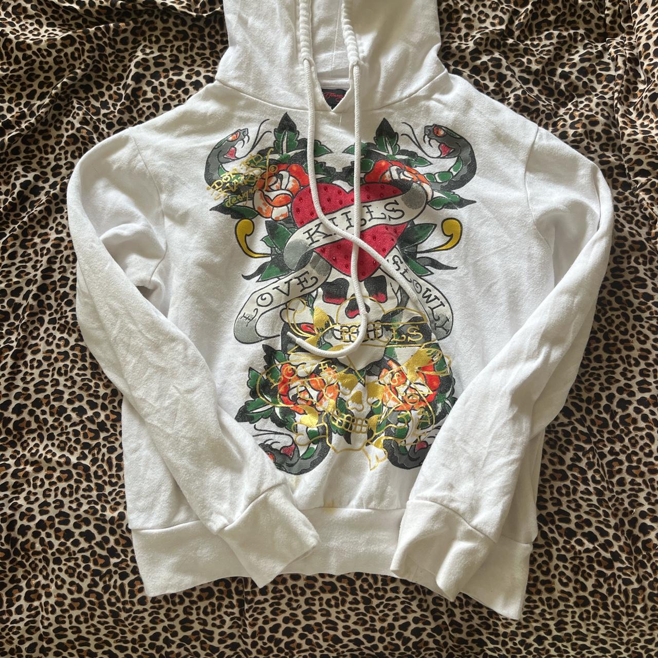 Ed Hardy Women's Hoodie | Depop