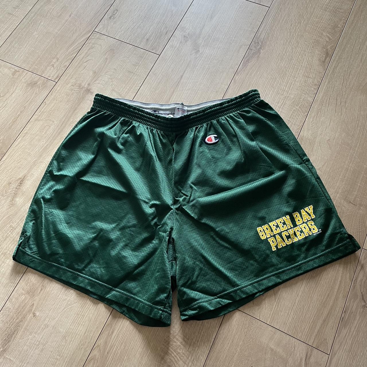vintage champion green bay packers shorts - Depop