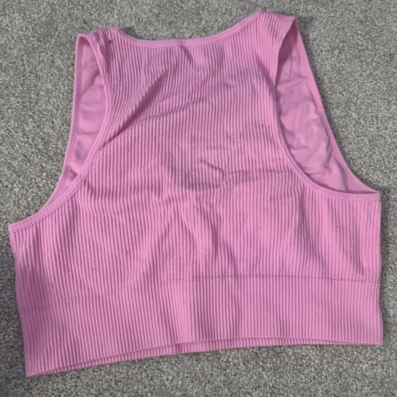 Pink garage tank top size small - Depop