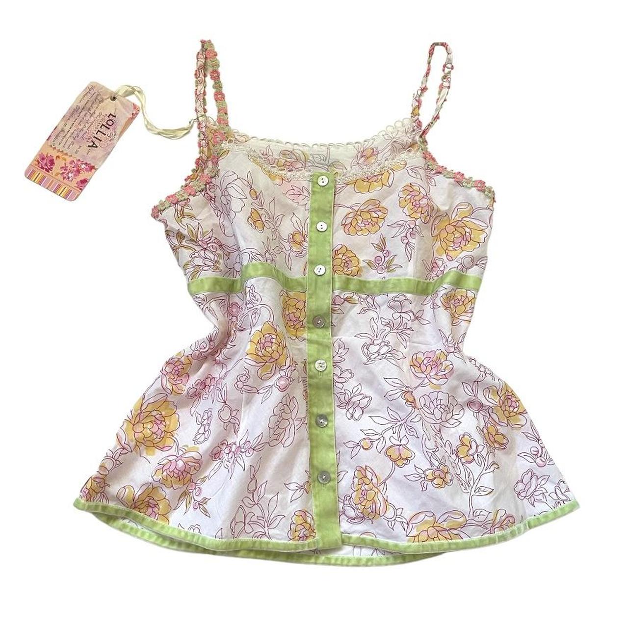 y2k fairy cottagecore cami top w flowers fits a... - Depop