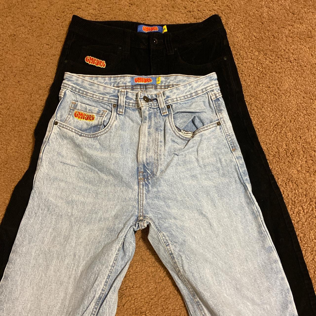 Empyer pants bundle Black corduroy and light wash... - Depop