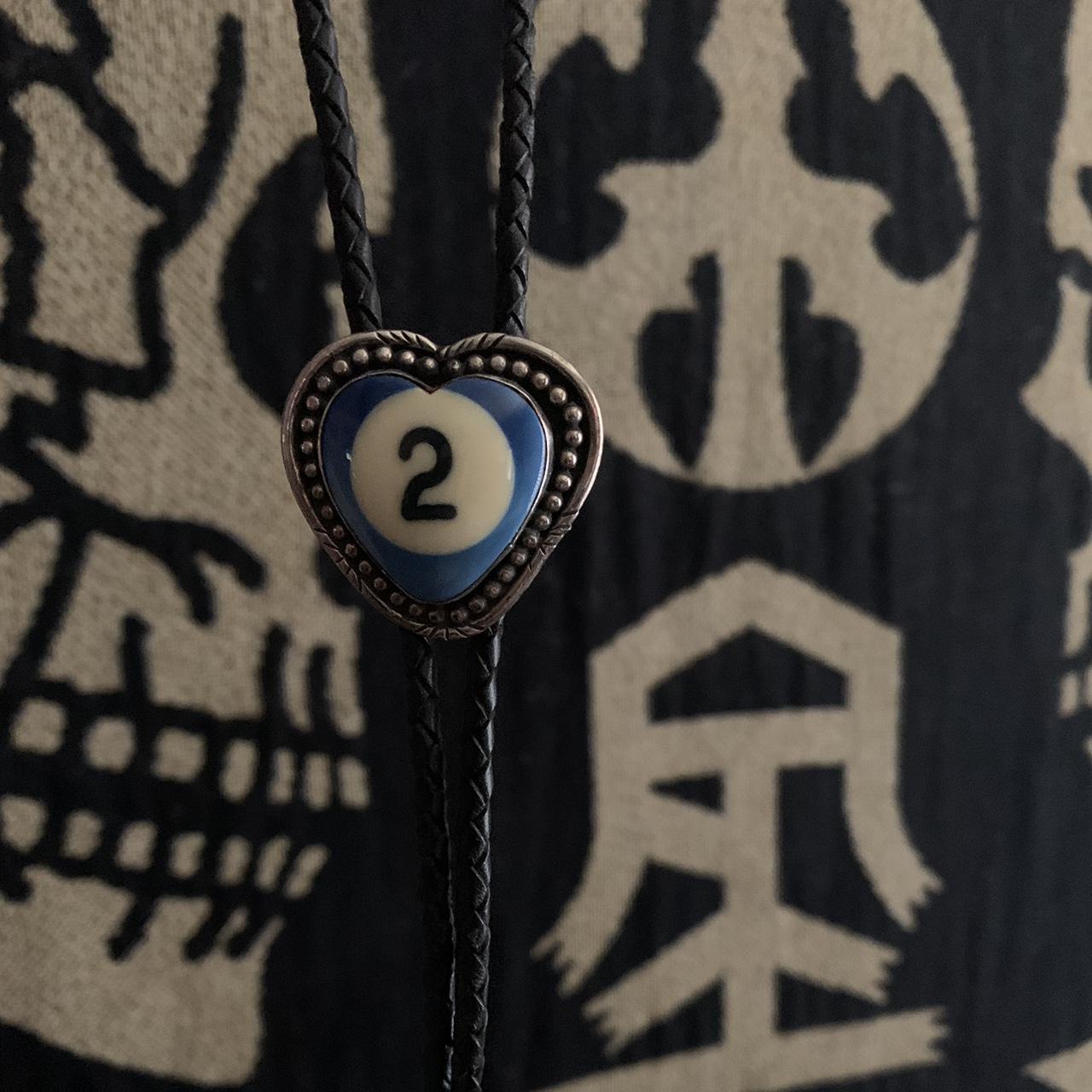 Sage Silver billiard pool ball bolo. Skip the... - Depop