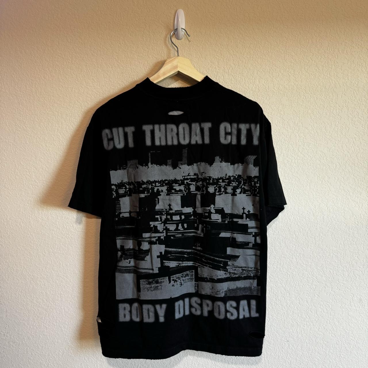 STAFFWORKFORCE BODY DISPOSAL TEE Black tee grey... - Depop