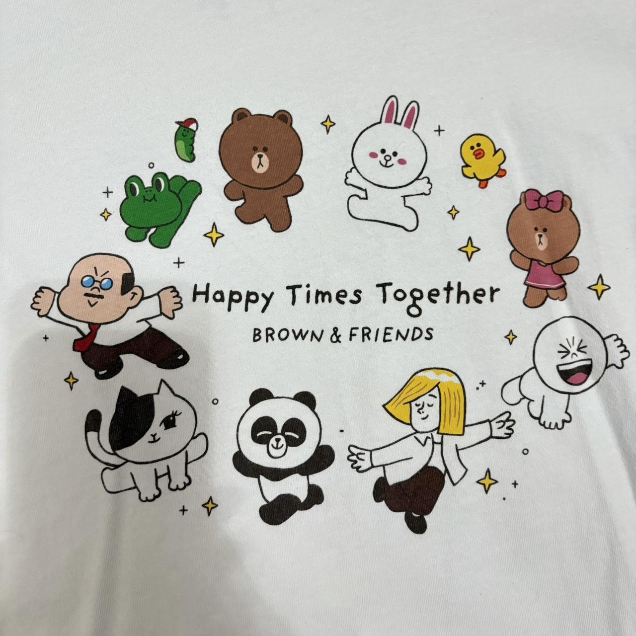Multi-coloured LINE Friends t-shirt #casual #loungewear - Depop