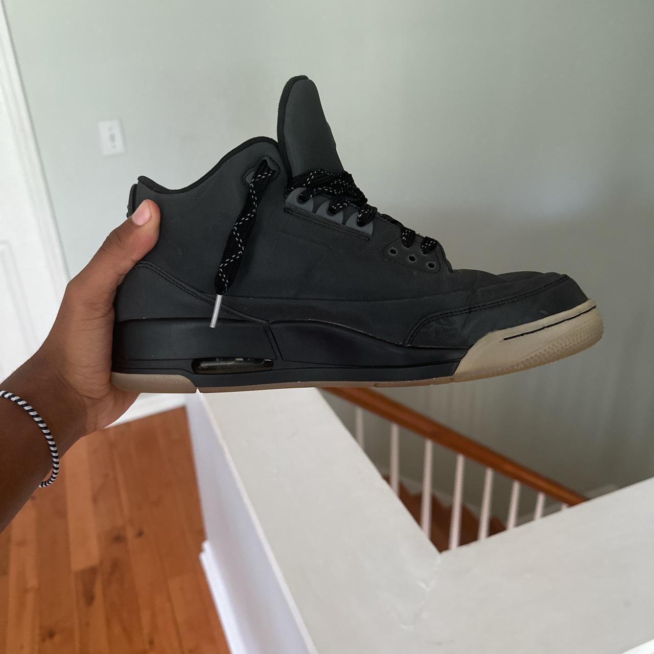 JORDAN 3 REFLECTIVE BLACK SIZE 10. NO BOX. DM BEFORE... - Depop