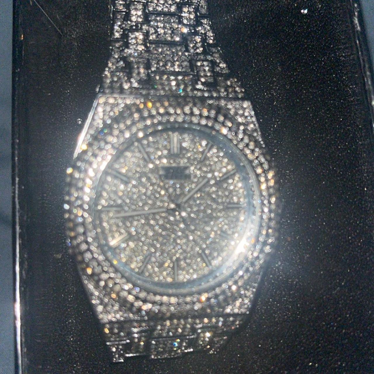 LIMITED EDITION vecetti iced jewellery watch worn... | Depop