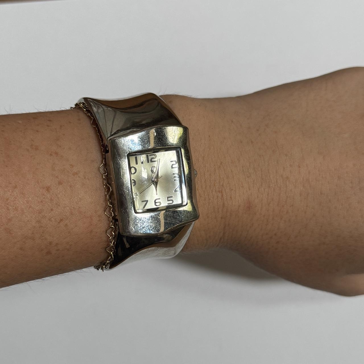 vintage silver cuff watch #silver #cuff #watch... - Depop