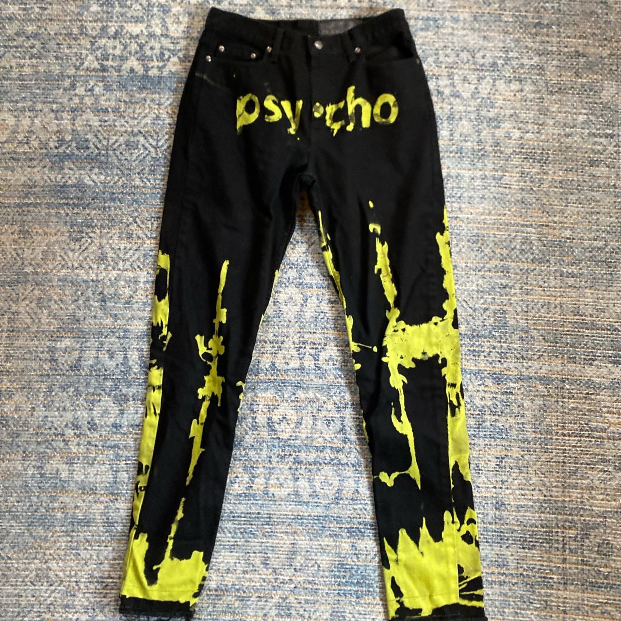 1 of 1 custom made psycho jeans Size 31 or 32 waist - Depop