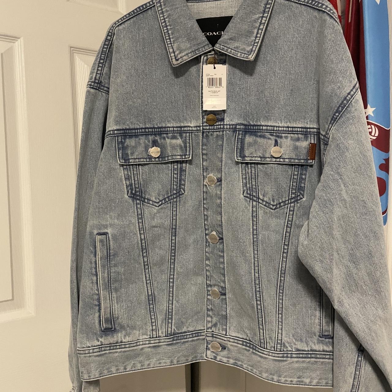 Coach denim jacket brand new never used size medium... | Depop