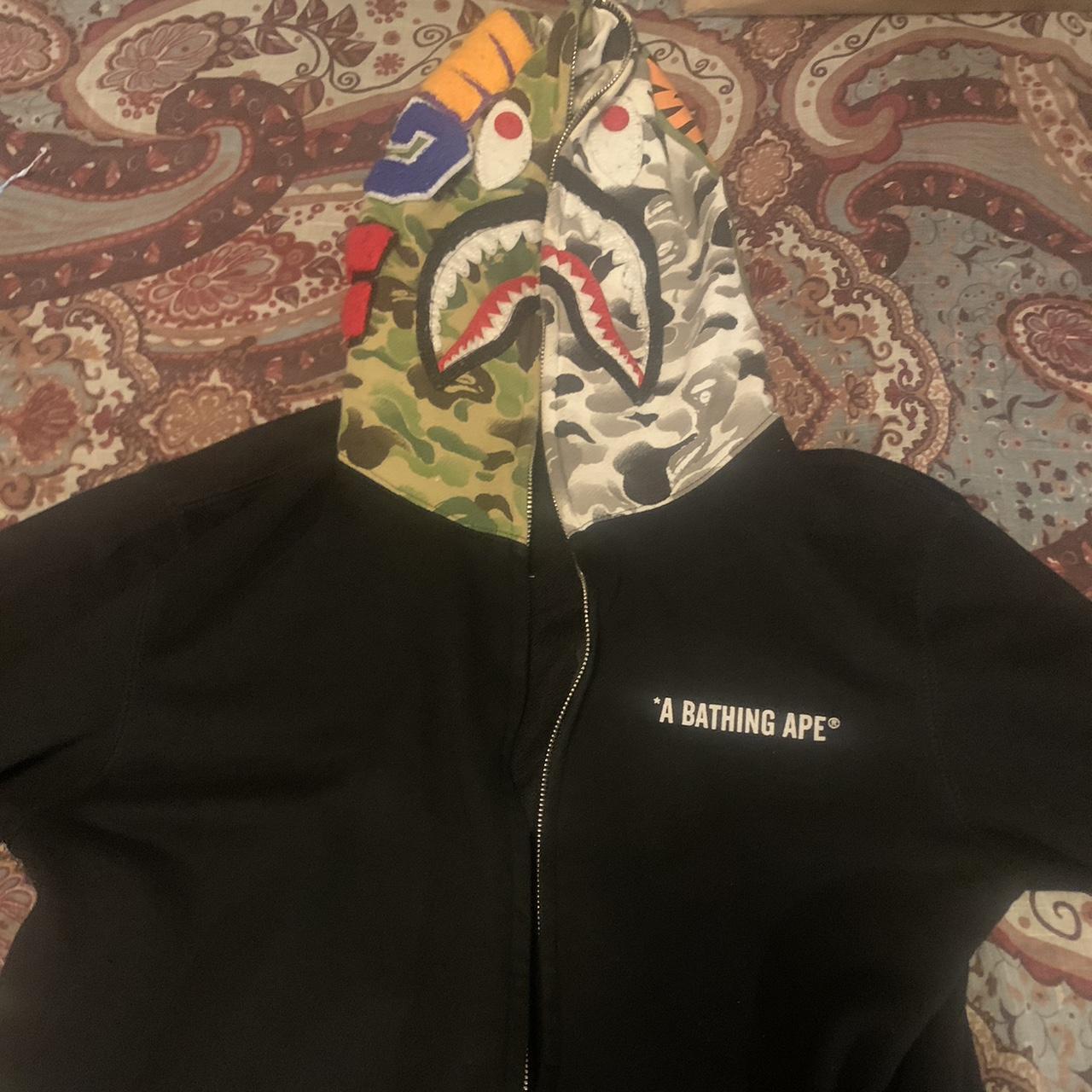 Black bape jacket, no flaws just trying to make some... - Depop