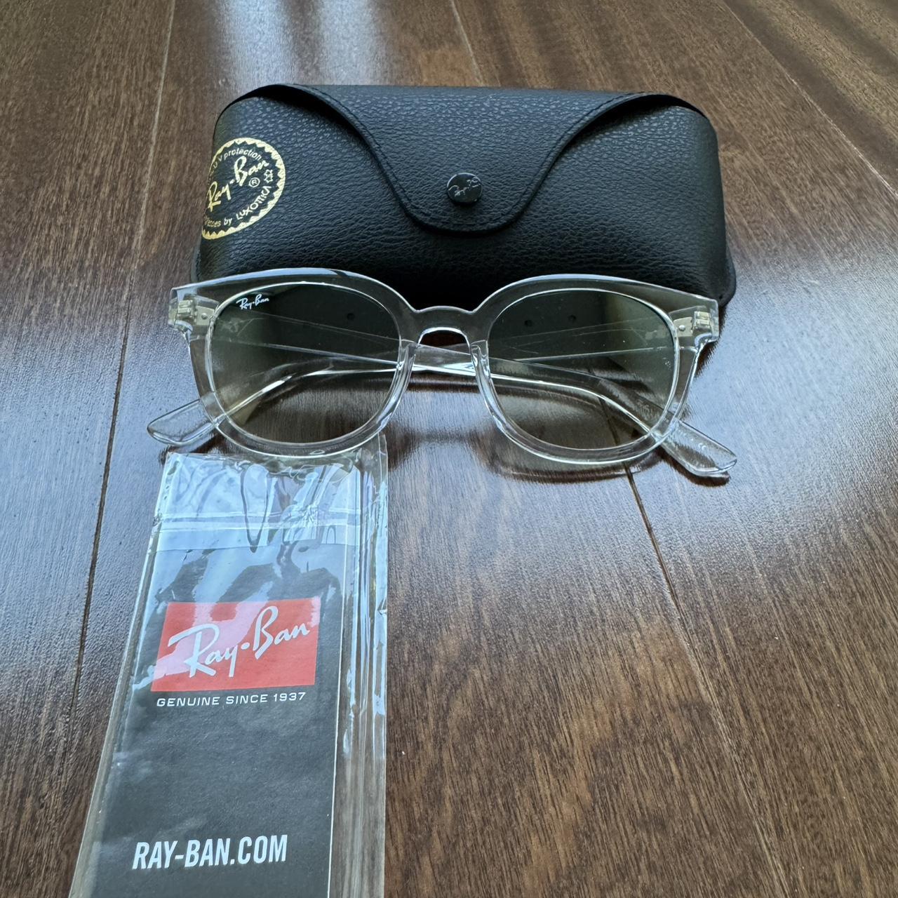 Women’s Ray Bans Sunglasses With Clear Frame! Comes... | Depop