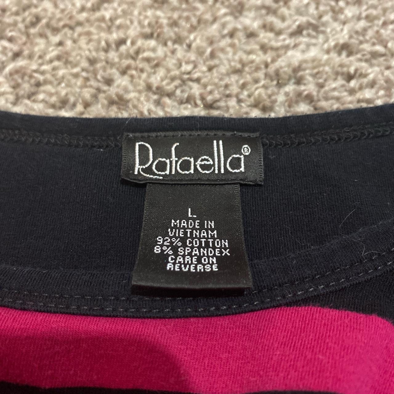 Rafaella Women's Black and Pink T-shirt | Depop