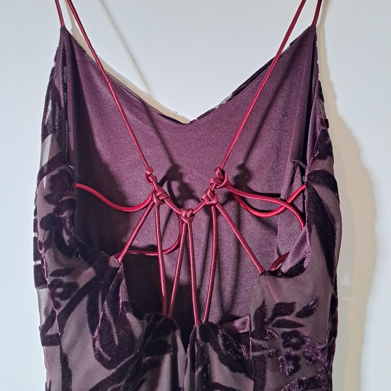 VINTAGE Stunning Y2K Maroon Velvet Formal Niki by... - Depop