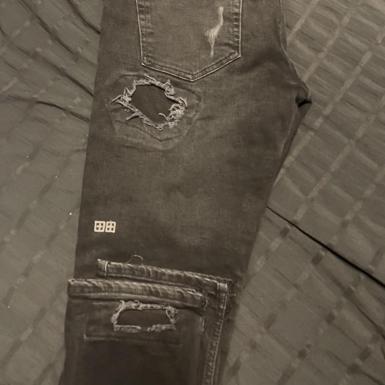 Black/Grey Ksubi Jeans Size 32 - Depop