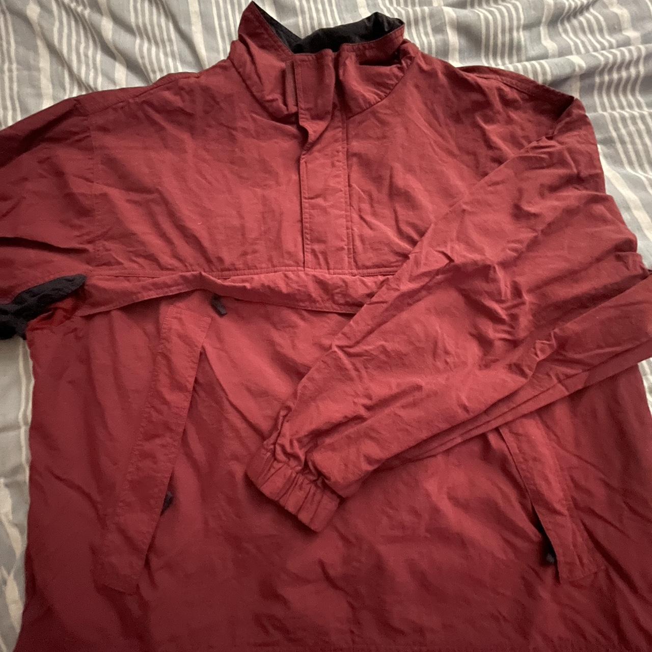 vintage red timberland windbreaker size xl - Depop